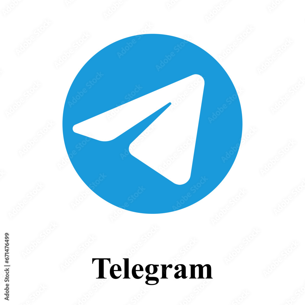 Collection of different telegram icons. Social media logo. Line art and ...