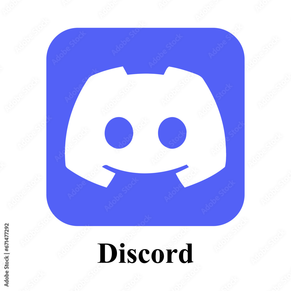 Collection of different Discord icons. Social media logo. Line art and ...