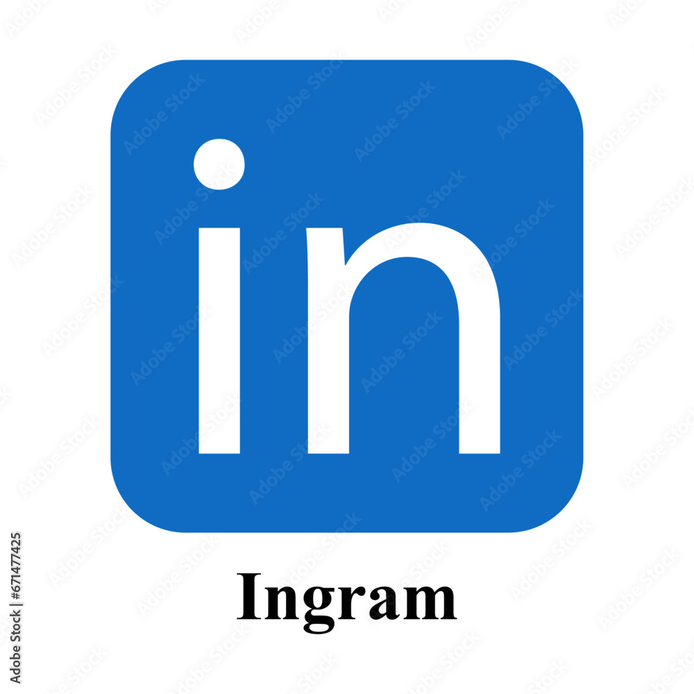 Collection of different Ingram icons. Social media logo. Line art and ...