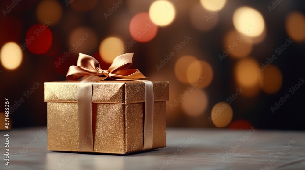Jolly gift giving ai generated banner background copy space Stock Photo ...