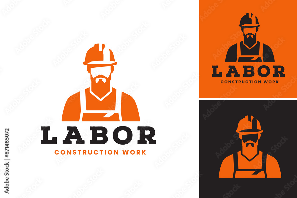 The "labor construction logo" is a design asset suitable for ...