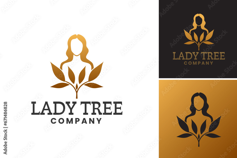"Lady Tree Company Logo" is a title for a design asset featuring a ...