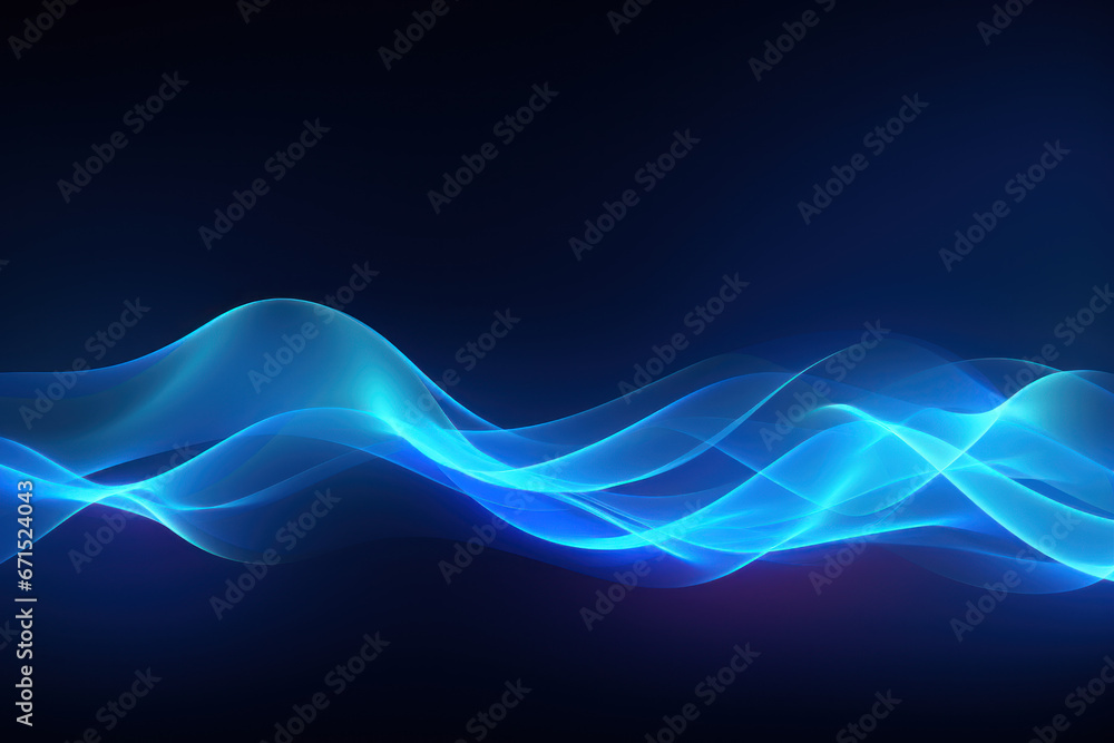 Dynamic Blue Sound Wave Vector Illustration Stock Illustration | Adobe ...
