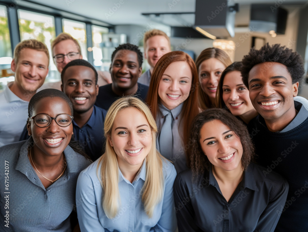 Ethnicity Diversity at Work. Happy Employees From Different Backgrounds ...