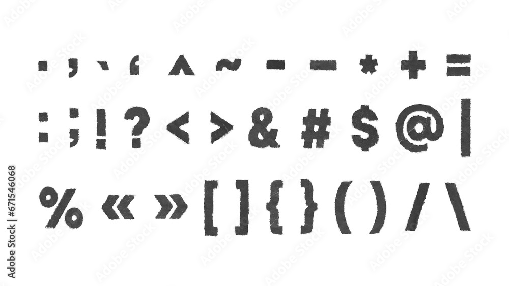 Torn Paper PNG, special characters with black folded texture and white ...