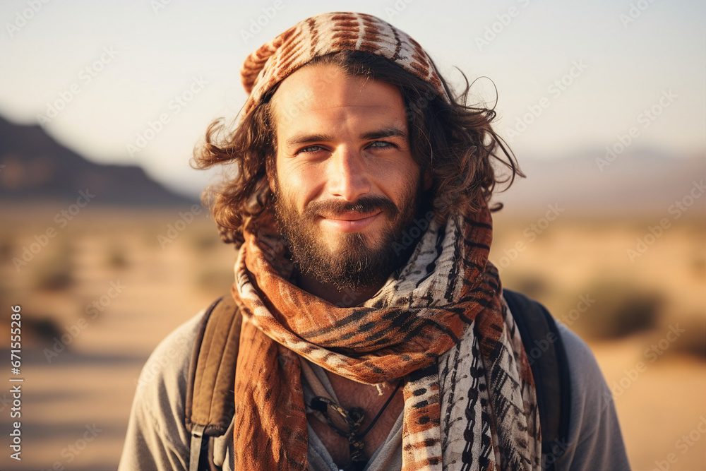 Young arab man in national clothes and turban Muslim man Saudi african ...