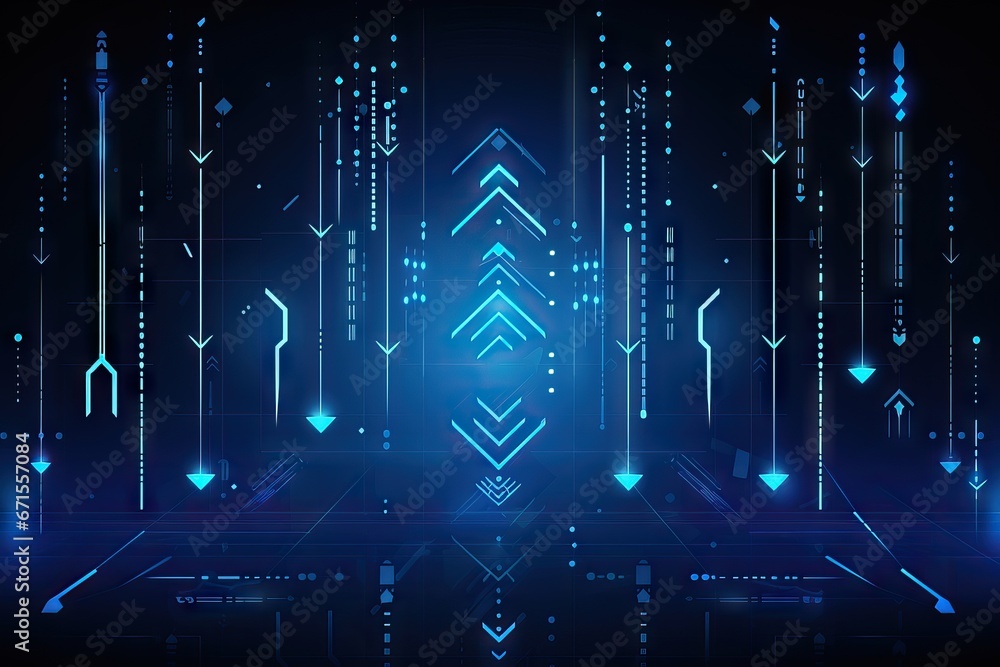 Abstract futuristic technology concept. Neon tunnel modern background ...