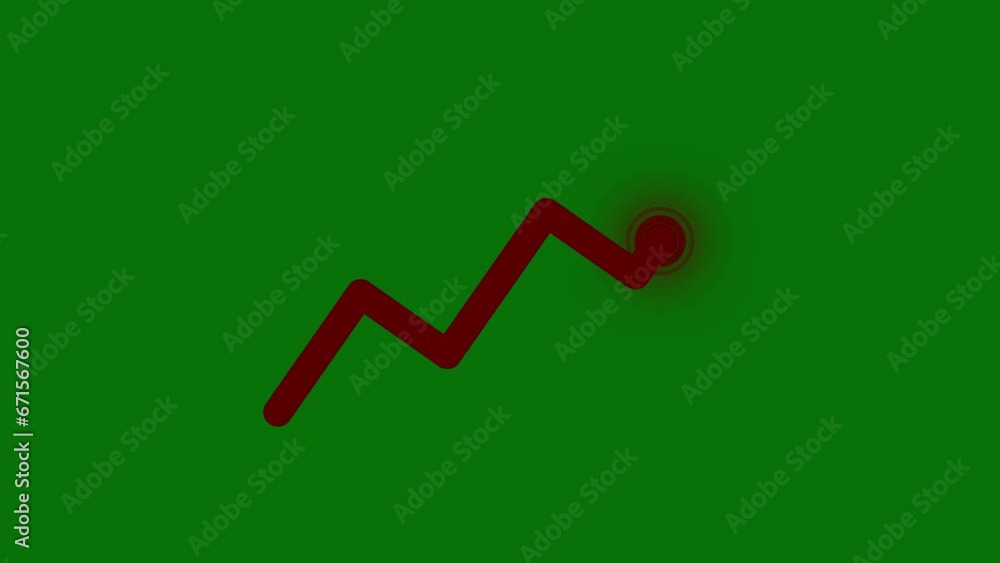 Animated financial growth chart with trend line graph. Growth bar chart ...