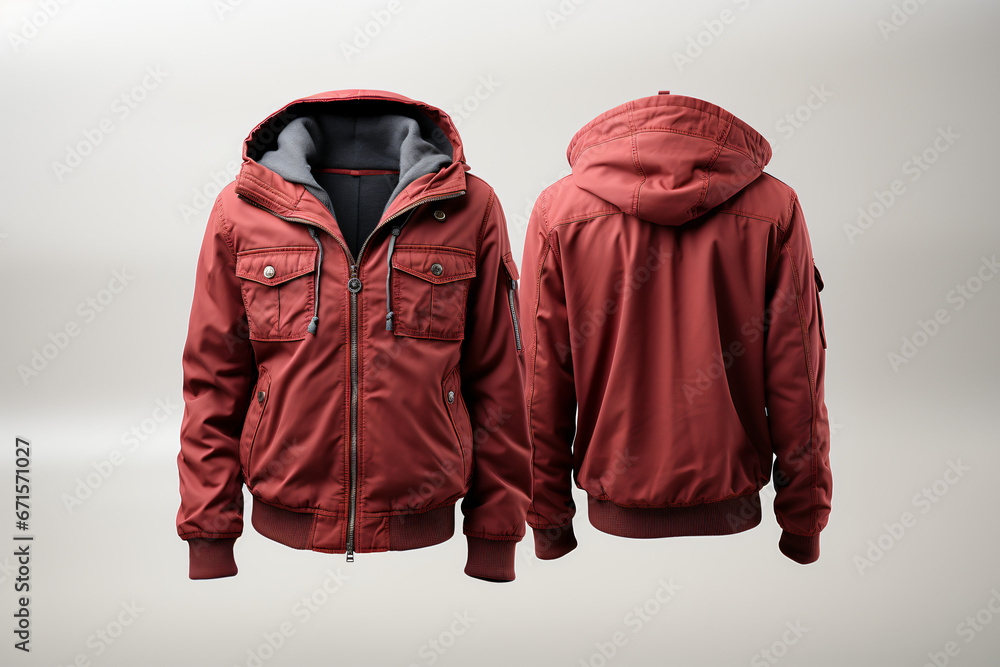 Winter men wear jacket clothing fashion clothes - Red hoddie from the ...