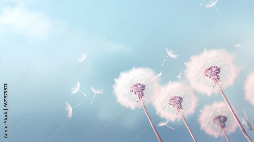 Dandelion fluff background for aesthetic minimalism style background ...