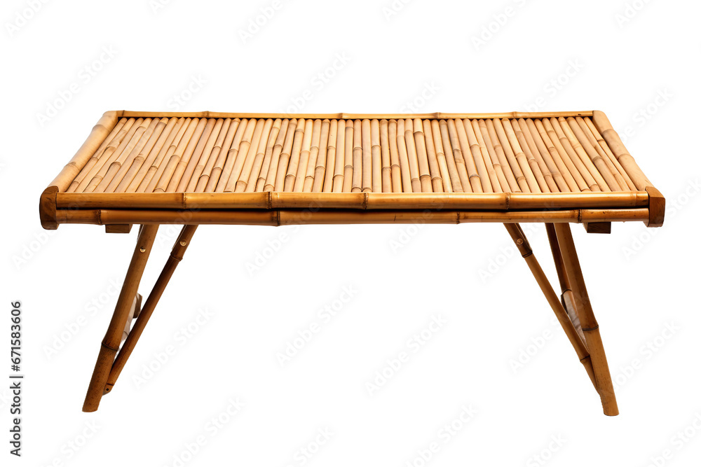 Bamboo Table Isolated on Transparent Background.Ai Stock Illustration ...