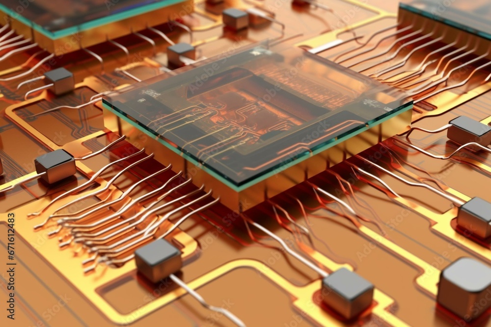 Illustration showing distortion of PCB conductors and displacement of ...