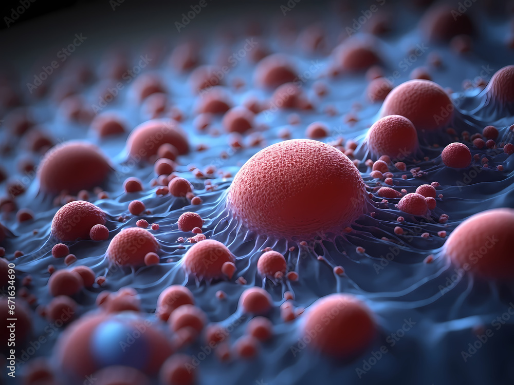 Virus Under A Microscope Microscopic Strain Pathology Microbiology Retrovirus Infectious 3d