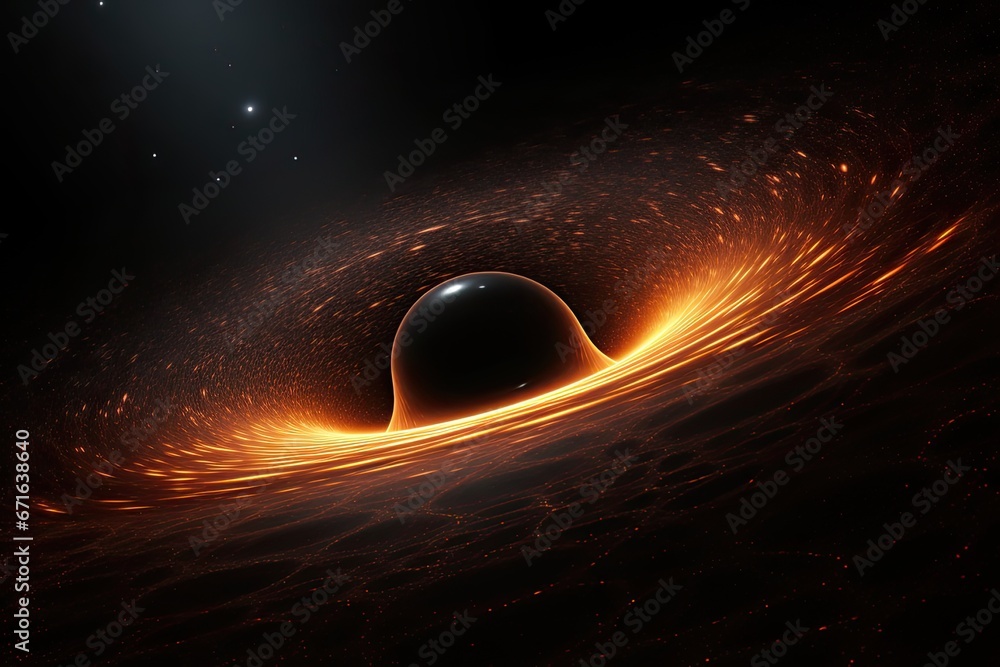 A diagram showing the event horizon and singularity within a black hole ...