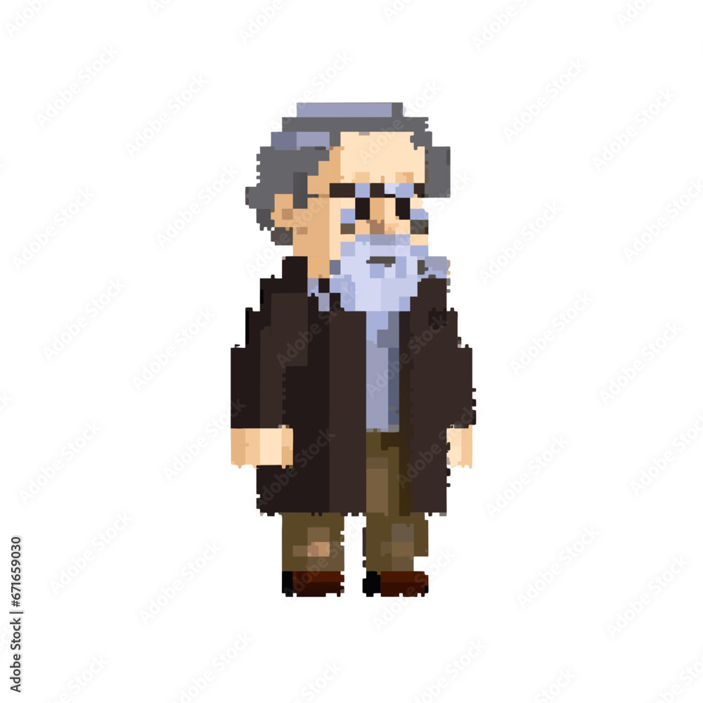 old man full body , pixel art, rpg game, rpg maker, restaurant Stock ...