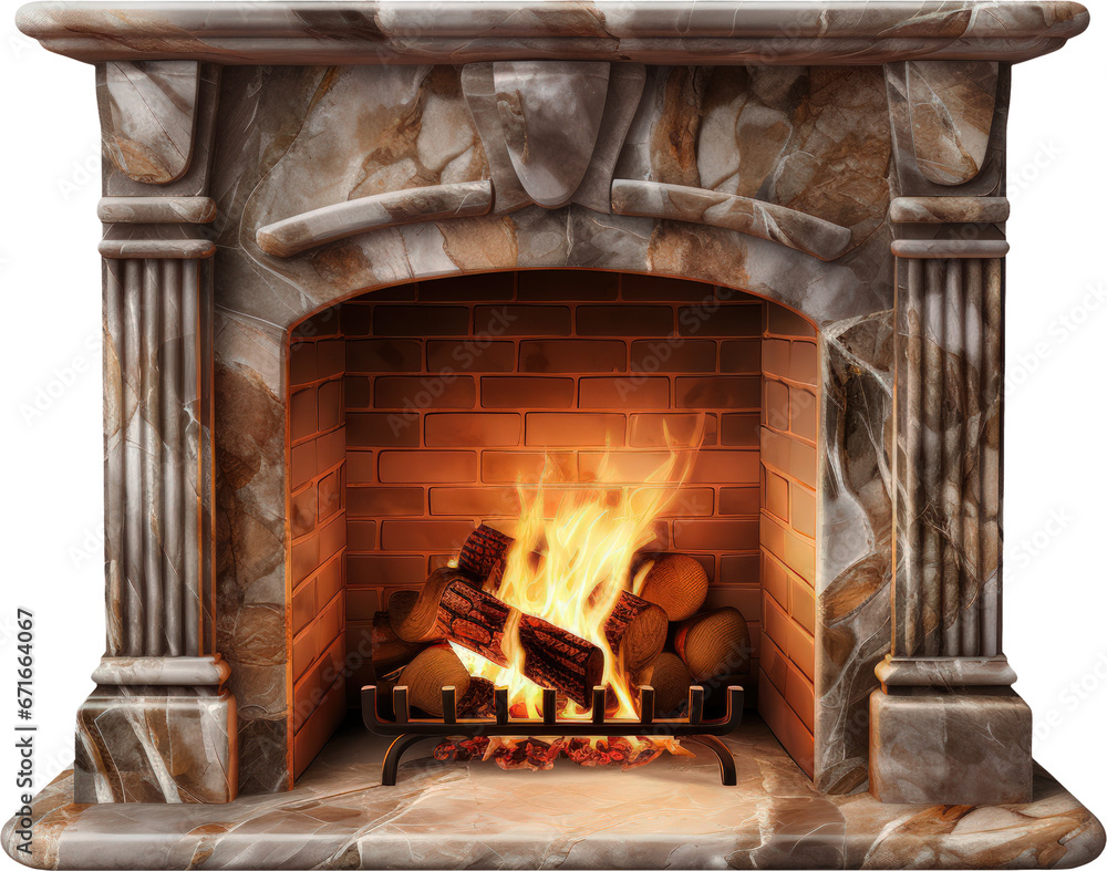Fireplace transparent background PNG clipart Stock Illustration | Adobe ...