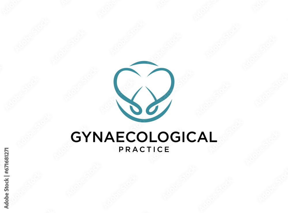 gynaecological or female genital health logo design Stock Vector ...