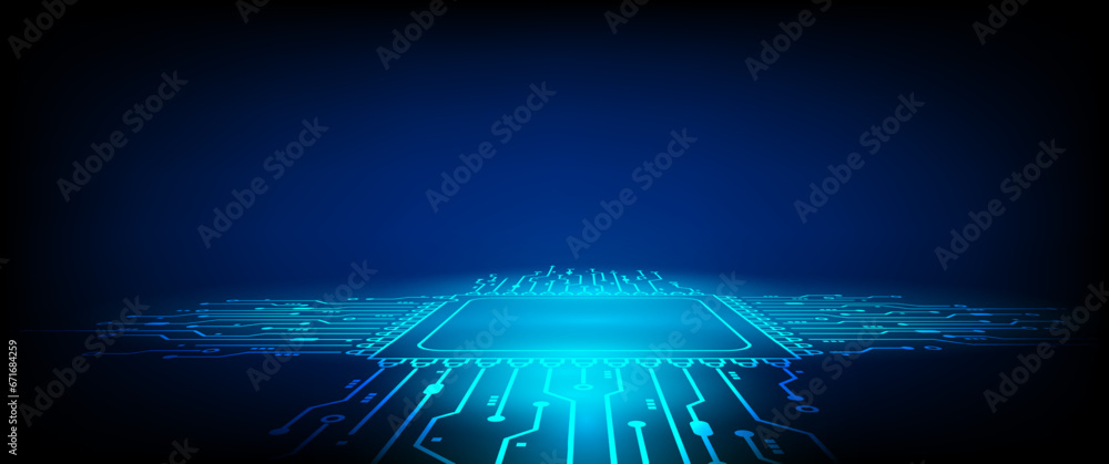 Abstract technology speed concept. Technology chip processor background ...