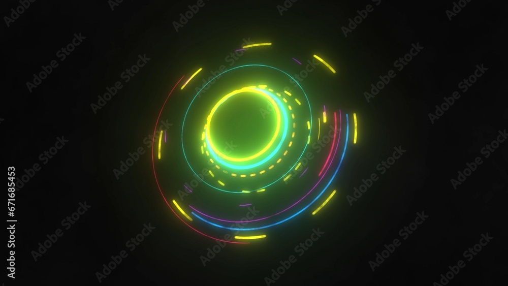 Futuristic Colorful HUD Logo and Text Reveal Stock Template | Adobe Stock