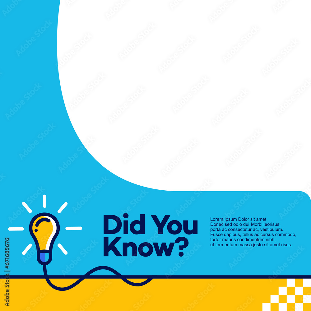 Did you know vector template post icon for soicial media background ...