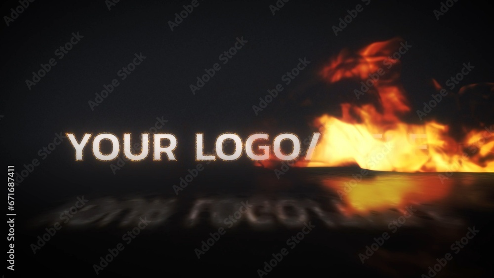 Collapsing Fire Flame Logo and Text reveal Intro Stock Template | Adobe ...