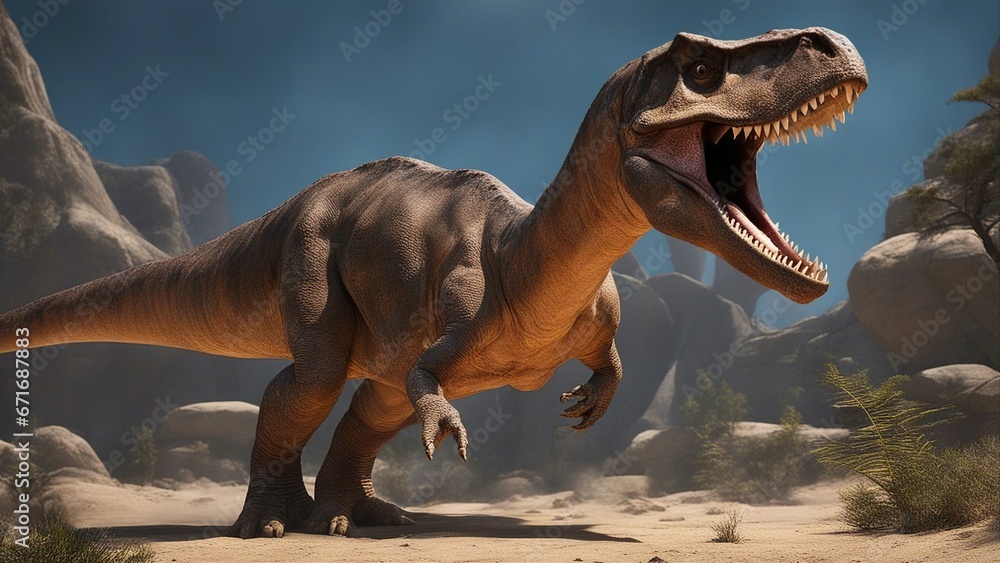 Tyrannosaurus Rex dinosaur the dinosaur was a magic miracle. It had ...