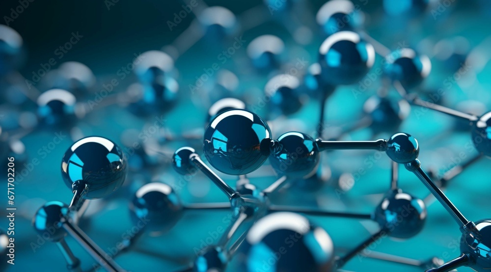 AI generated illustration of a blue background with interconnected ...