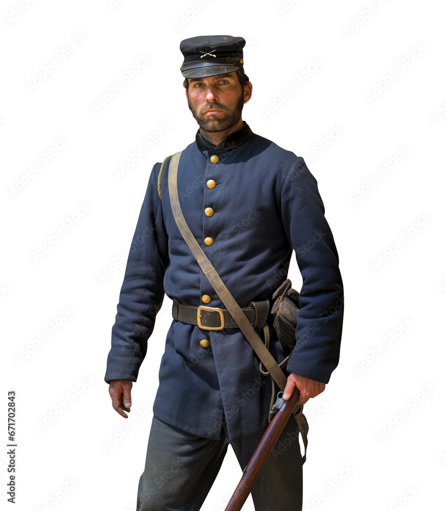 Civil war soldier - Blue uniform - Transparent PNG background ...