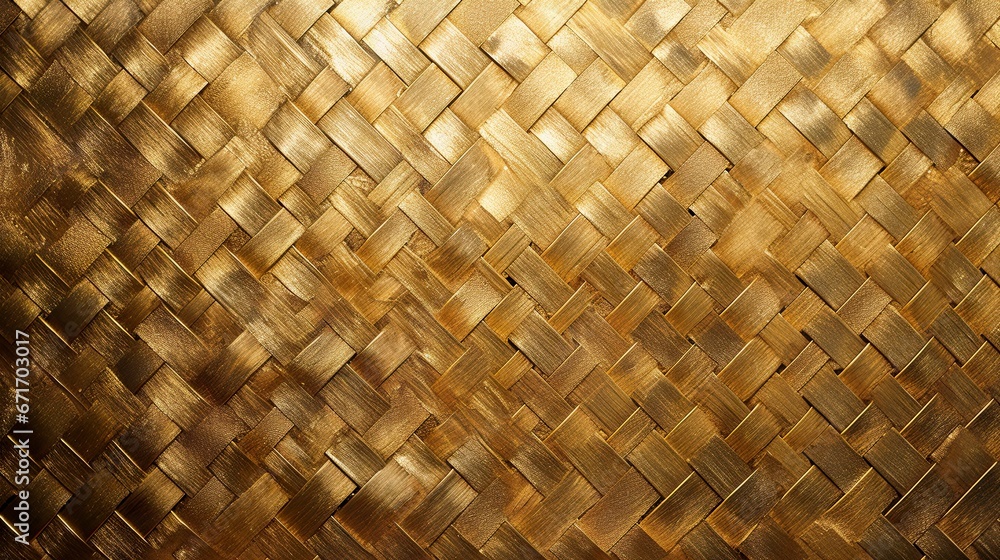 Texture of a golden wicker, ancient flat gold wicker basket weave ...