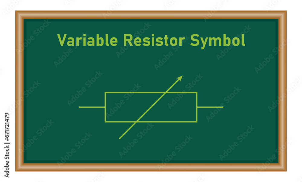 Schematic symbol of variable resistor in circuit. Physics resources for ...