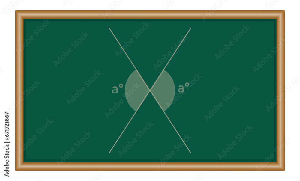 Vertically opposite angles diagram in mathematics. Vertical angles and ...