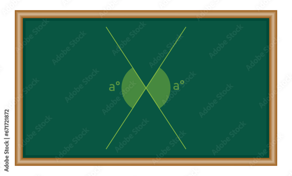 Vertically opposite angles diagram in mathematics. Vertical angles and ...