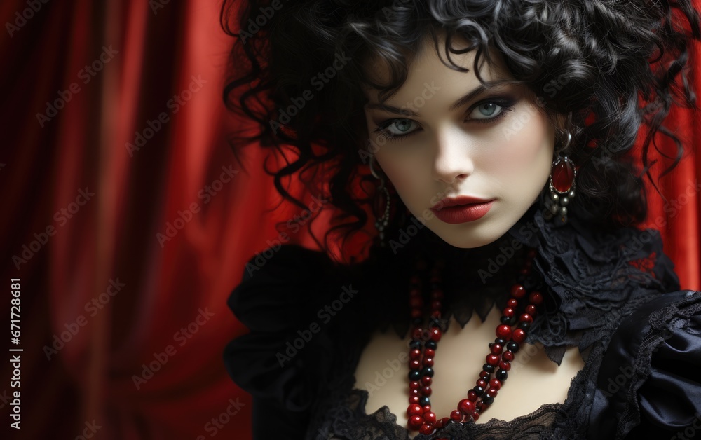 A girl of gothic appearance, a beautiful goddess, an evil queen of pain ...