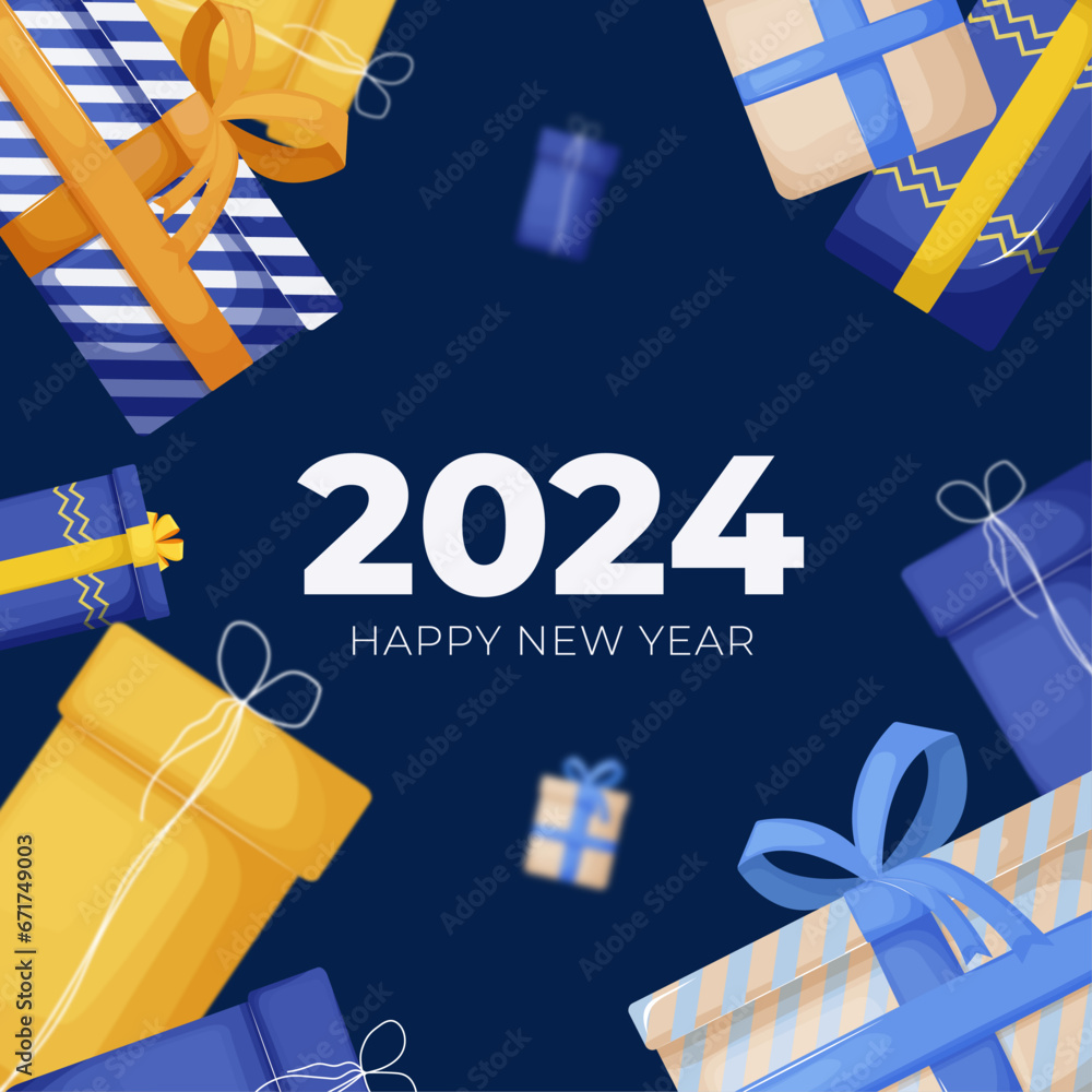 Instagram post for Happy New Year. New Year's post. Dial design for ...