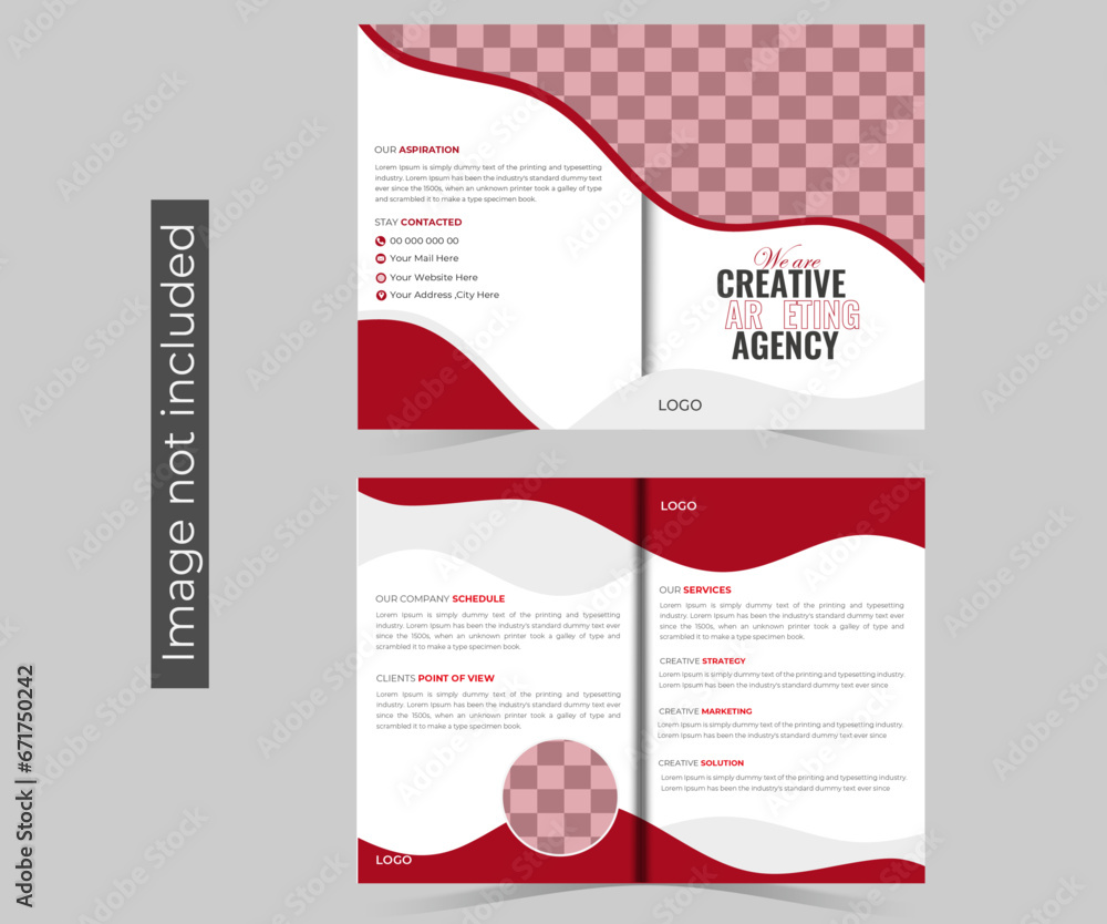 bifold brochure, brochure template, company profile design, company ...