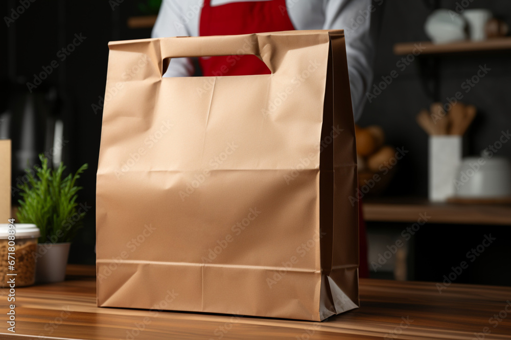 paper bag mockup packaging product designs template Stock Illustration ...