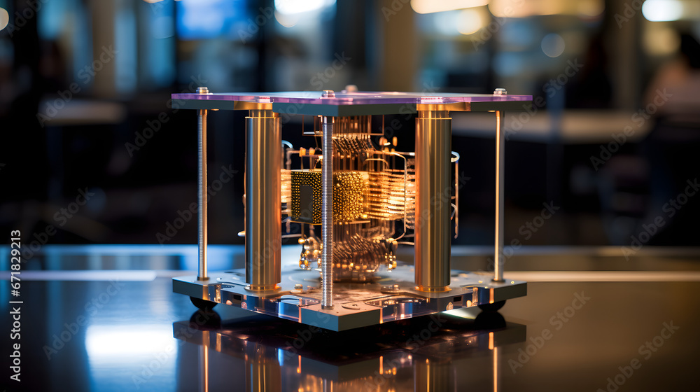 Quantum computer prototype, technology picture, advanced technology ...