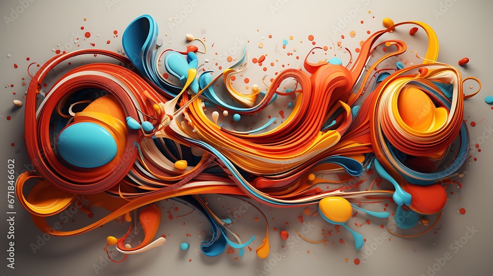 3D abstract art background wallpaper Stock Illustration | Adobe Stock