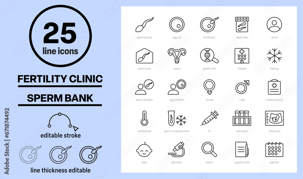 fertility clinic icons, sperm bank icons, fertility center icon set ...