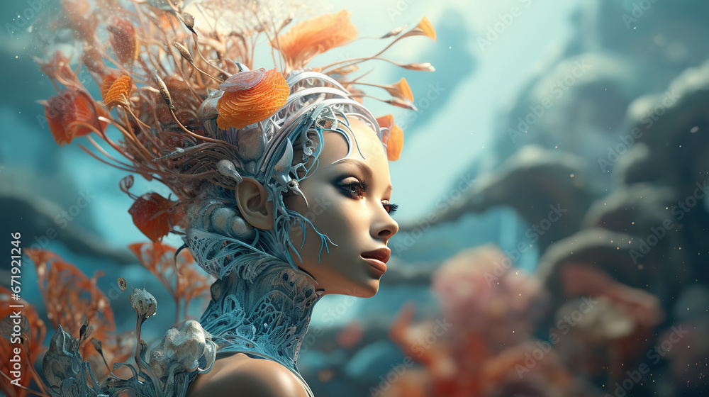 Sylvan Woodland, The Ethereal Avatar of Mythical Faerykind, a Humanoid ...