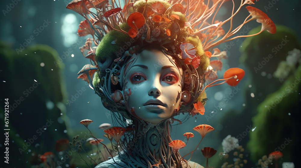 Sylvan Woodland, The Ethereal Avatar of Mythical Faerykind, a Humanoid ...