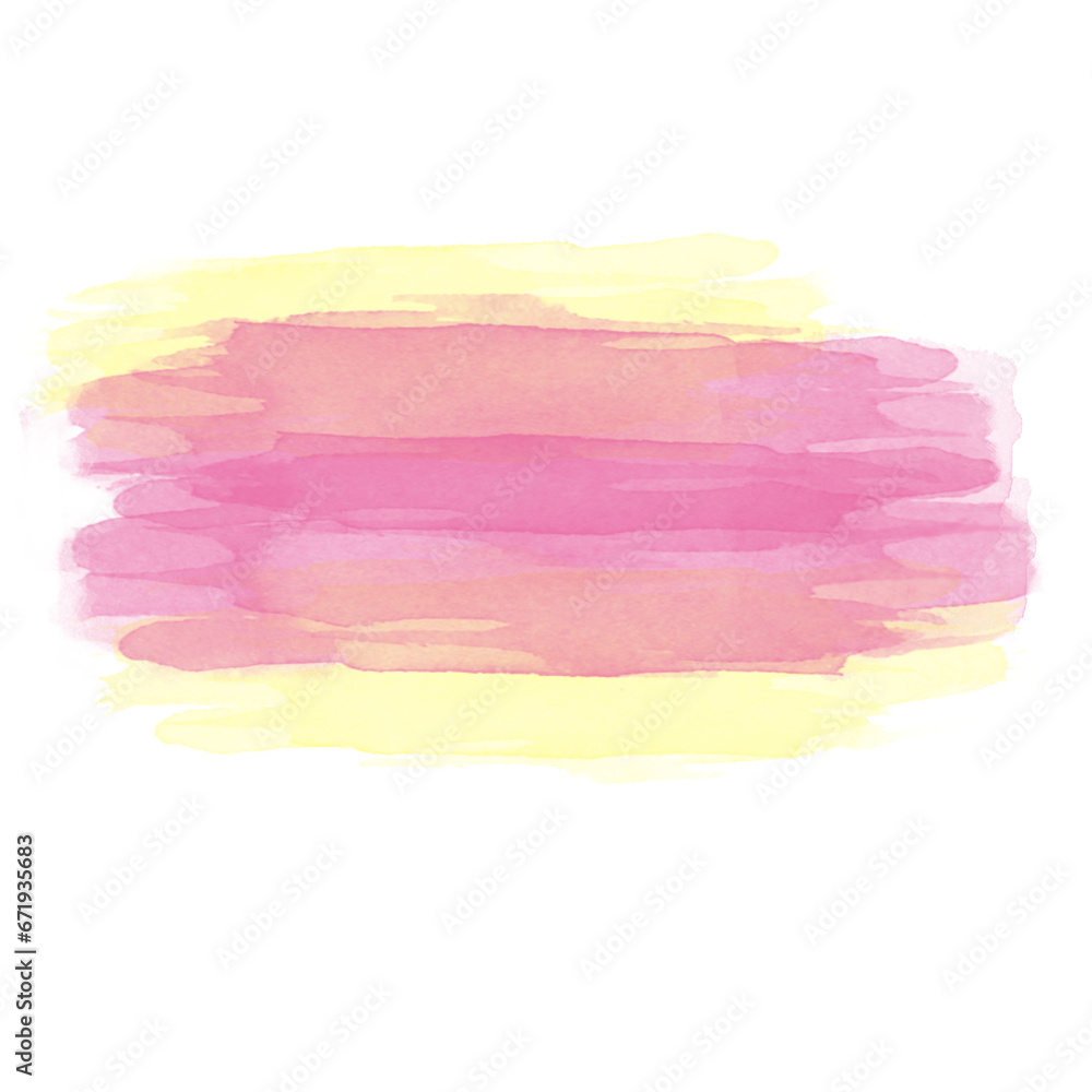 Watercolor pink & yellow background. watercolor background with clouds ...