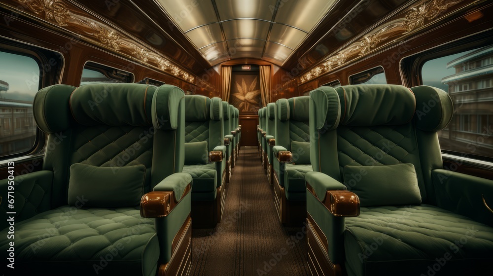 Luxurious and classic interior private train, Premium Business Class ...