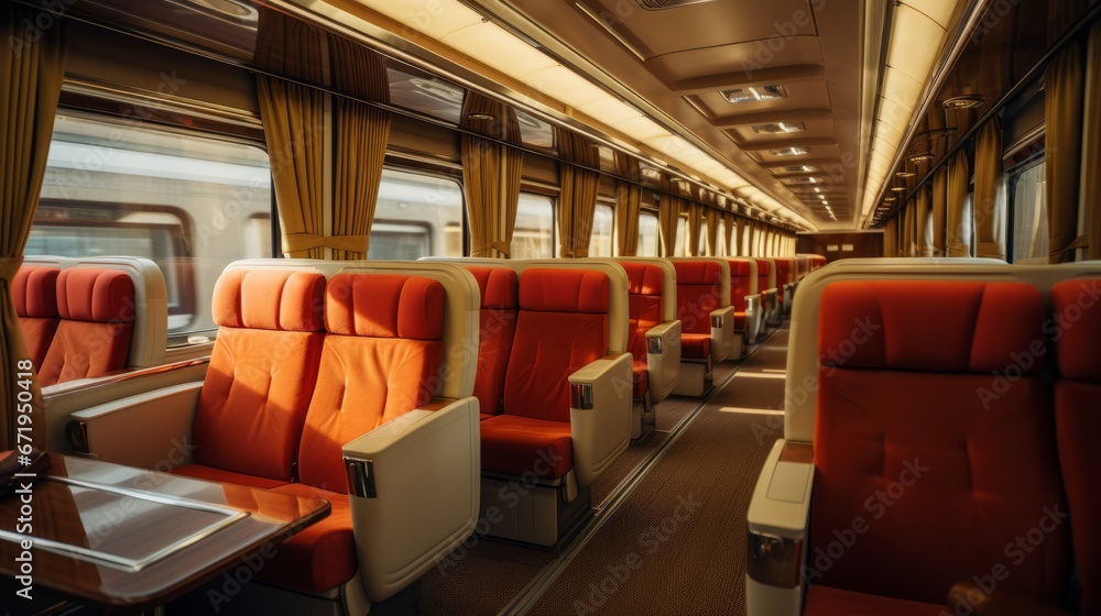 Luxurious and classic interior private train, Premium Business Class ...
