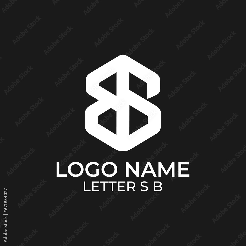 Vetor de Letters s, sb, b, bs logo design. A sleek and professional ...