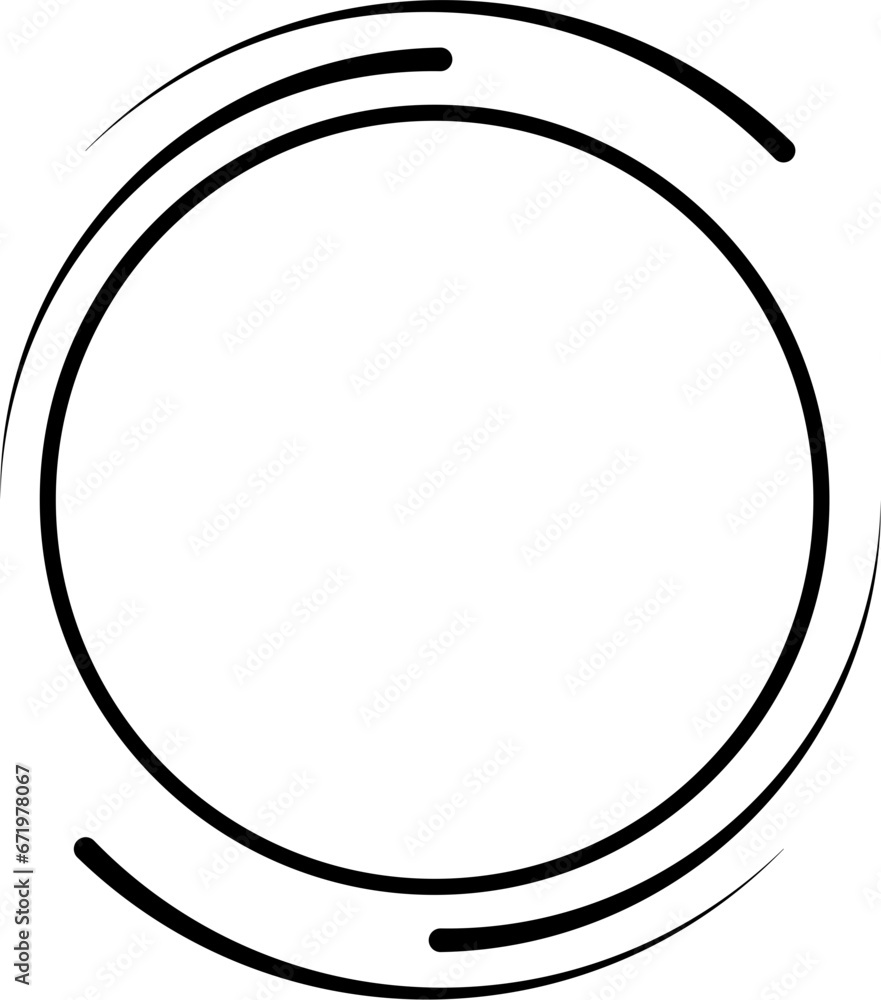 Circle Line Frame Border Design Element Vector Stock Vector | Adobe Stock