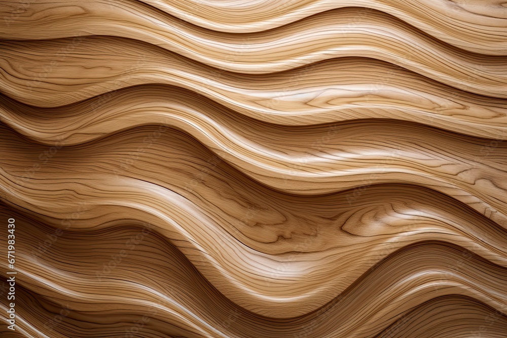 Wood Wave - Curved Wall Texture Background: A Rustic Blend of Nature ...