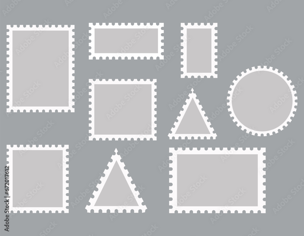 Vintage Postal Stamp Vector Collection for Creative Projects.Set of ...