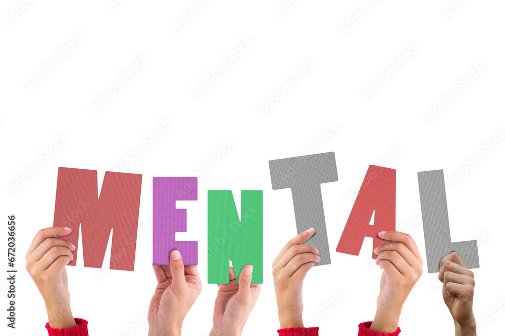 Photo & Art Print Digital png illustration of hands holding mental text ...