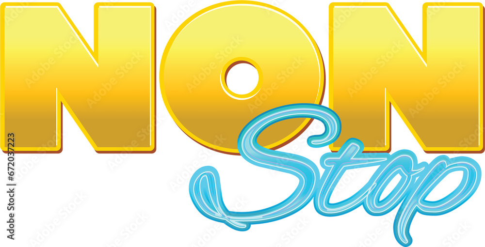 Digital png illustration of non stop text on transparent background ...